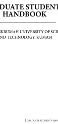 Graduate Student's Handbook | Institute of Distance Learning-KNUST